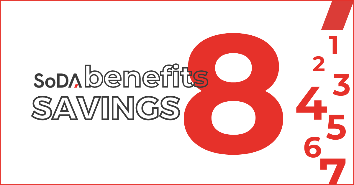 One SoDA membership fee — significant savings for the company budget ...